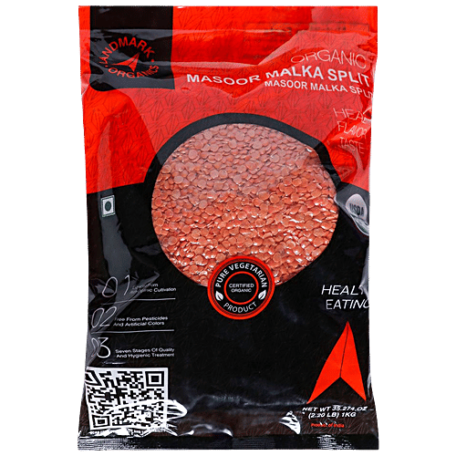 Buy Landmark Organics Masoor Malka Split Dal - Orange Online at Best ...