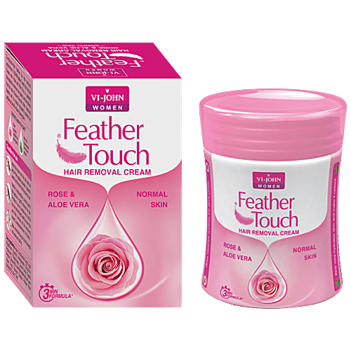 Buy VI-JOHN Feather Touch Hair Removal Cream - Rose & Aloe Vera, For ...
