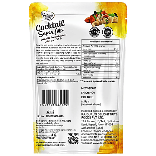 Buy Delight Nuts Cocktail Super Mix - Nutritious Snack Online at Best ...