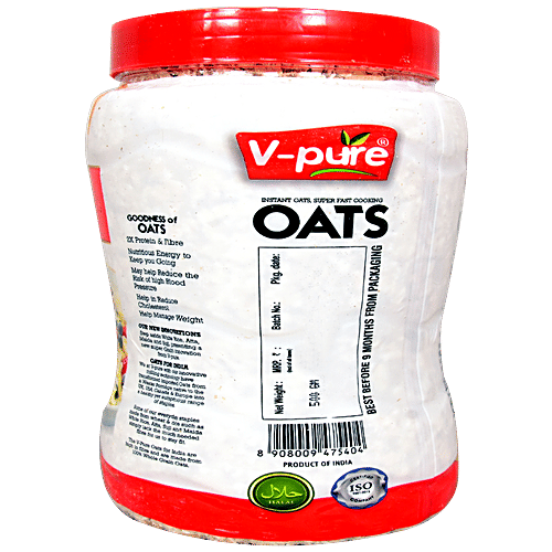Buy V-pure Oats - Rich In Protein & Fibre, Healthy Breakfast, No ...