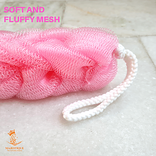 Buy MAJESTIQUE Bath Shower Mesh Belt - BA204, Soft Body Scrubber ...