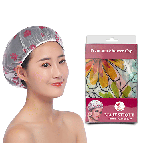 Buy MAJESTIQUE Shower Cap - BA206, Ideal For All Hair Lengths ...
