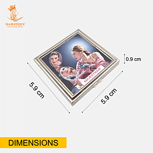Buy MAJESTIQUE Small Compact Mirror - Square, FC87, Assorted Colour Online at Best Price of Rs ...