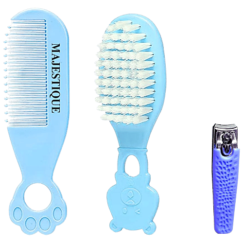 Buy MAJESTIQUE Baby Grooming Set - FC90, Brush, Comb & Nail Cutter ...