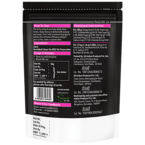 Buy On1y Clove - Steam Sterilized, No Added Colour & Preservative ...