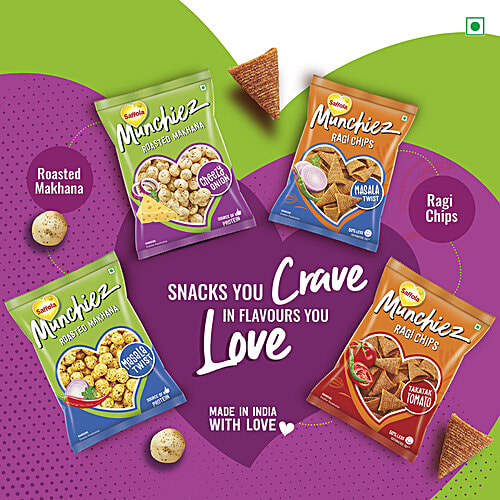 Buy Saffola Munchiez Roasted Makhana - Cheezy Onion, Rich Source Of ...