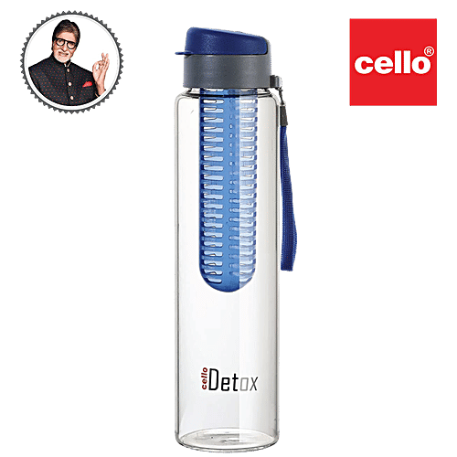 Buy Cello Detox Fruit & Tea Infuser Glass Water Bottle - Leak Proof ...
