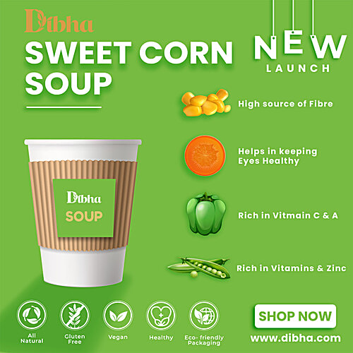 Buy Dibha Instant Sweet Corn Soup - Rich In Fibre Online at Best Price ...