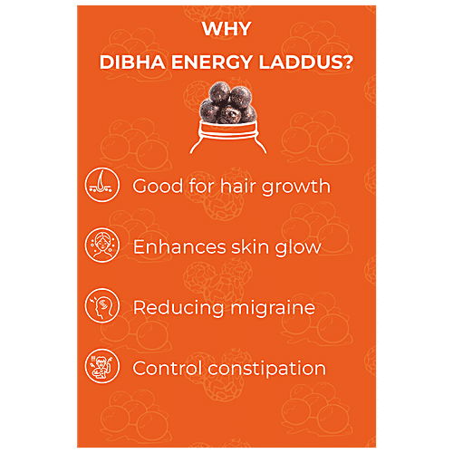Buy Dibha Energy Laddu - Digestive, Vegan, Sugar-Free, Gluten-Free, 100 ...