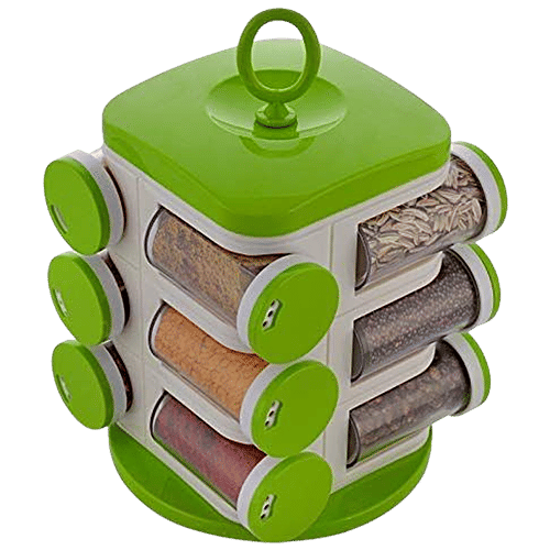 Buy YouBee Plastic Revolving 12 In 1 Masala Rack - Big, Multipurpose ...