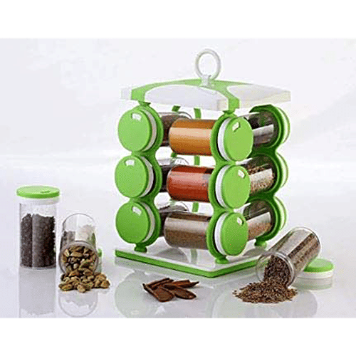 Buy YouBee Plastic Revolving 12 In 1 Masala Rack - Big, Multipurpose ...