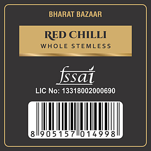 Buy Bharat Bazaar Red Chilli Whole - Stemless, 100% Pure, No Added ...