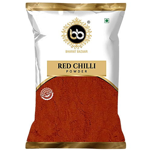 Buy Bharat Bazaar Red Chilli Powder - 100% Pure, No Added Colours ...