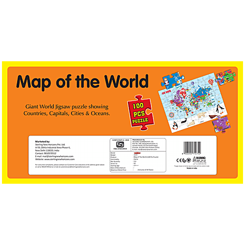 Buy Sterling Puzzle Game - Map Of The World, Suitable For Ages 4 Years ...