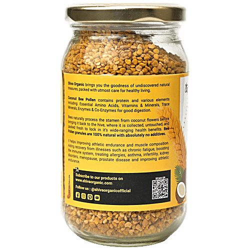 Buy SHIVA ORGANIC Bee Pollen - Coconut, 100% Pure, Natural, Plant Based ...