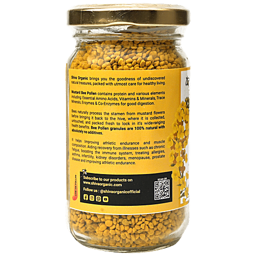 Buy SHIVA ORGANIC Bee Pollen Mustard - 100% Pure, Plant Based Protein ...