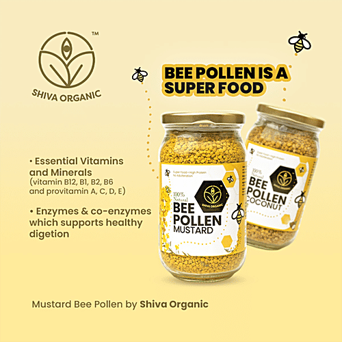 Buy SHIVA ORGANIC Bee Pollen Mustard - 100% Pure, Plant Based Protein ...