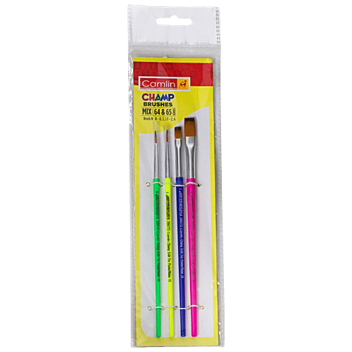 Buy Camlin Champ Brushes - Round Series 64 & Flat Series 65 Online at ...