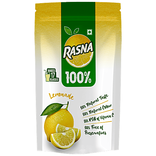 Buy Rasna 100% Lemonade Drink Mix - Preservative Free Online at Best ...