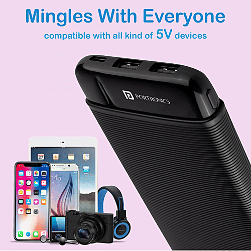 Buy Portronics Power PRO 10K 10000mAh Power Bank With Dual Output ...