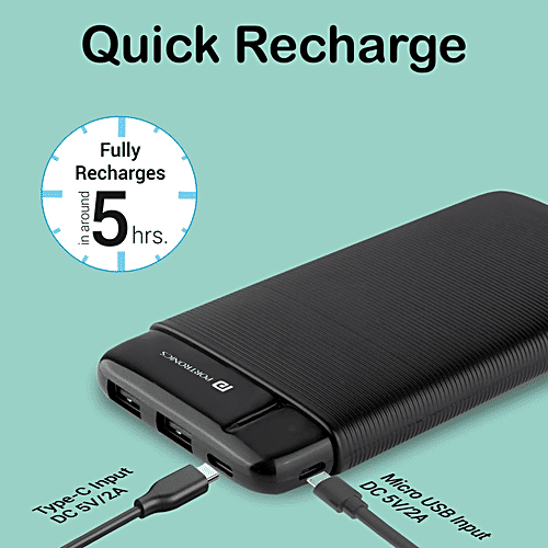 Buy Portronics Power PRO 10K 10000mAh Power Bank With Dual Output ...