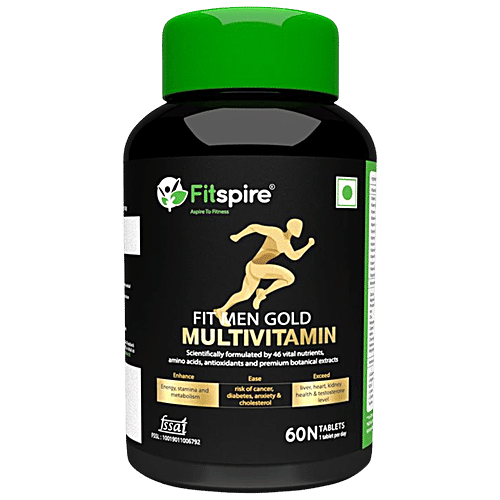 Buy Fitspire Fit Men Gold Multivitamin Tablet - For Energy Online at ...