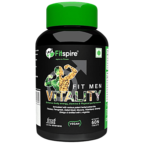 Buy Fitspire Fit Men Vitality Tablet - For Energy, Stamina, Vegan, For ...