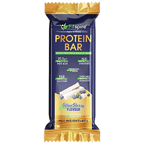 Buy Fitspire Protein Snack Bar - Blueberry Flavour, High Protein Online ...