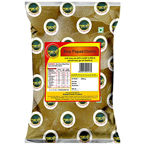 Buy Ramji Rice Papad - Garlic, Crispy & Crunchy Online at Best Price of ...