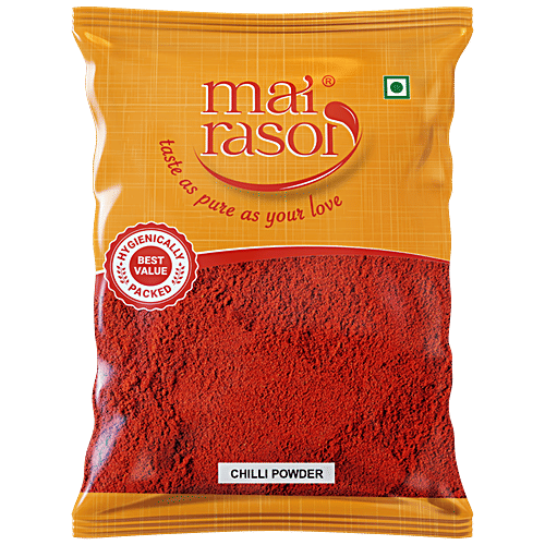 Buy MAI RASOI Red Chilli/Lal Mirch Powder - 100% Pure, No Preservatives ...