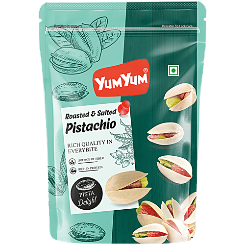Buy YUM YUM Pistachios - Roasted & Salted, Rich In Protein & Fibre Online at Best Price of Rs ...