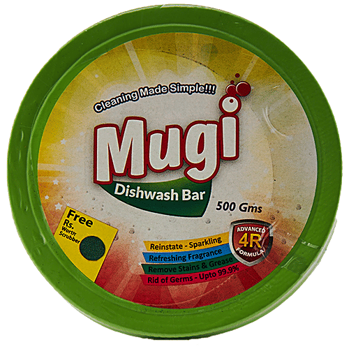 Buy mugi Dishwash Bar - Removes Tough Stains & Grease Online at Best Price of Rs 60 - bigbasket