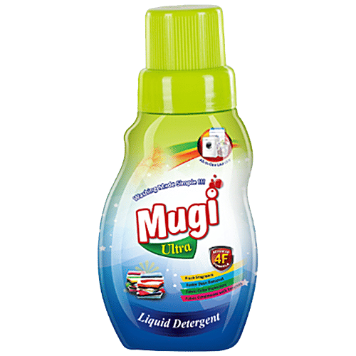 Buy mugi Ultra Liquid Detergent - Fresh Fragrance, Faster Stain Removal Online at Best Price of ...
