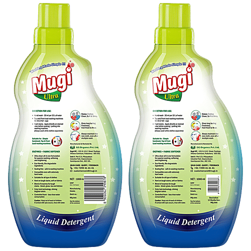 Buy mugi Ultra Liquid Detergent - Fresh Fragrance, Faster Stain Removal ...