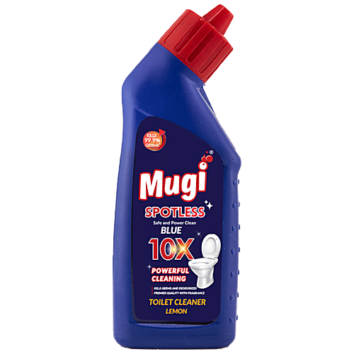 Buy mugi Spotless Toilet Cleaner - Blue, Kills 99.9% Germs, Lemon ...