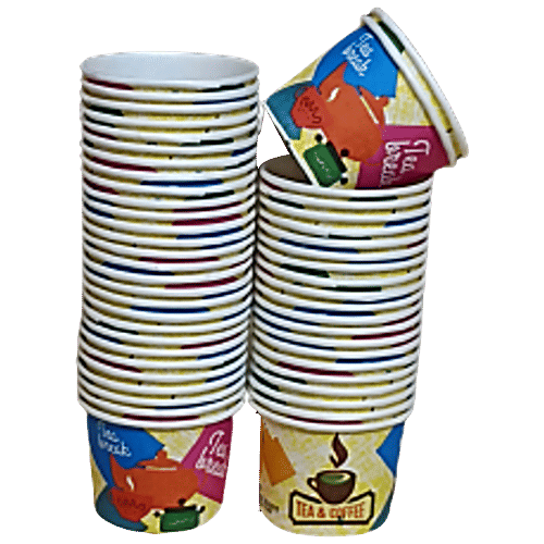 Buy Paricott Paper Cup - Mix Design, Assorted Colour, Eco-friendly ...