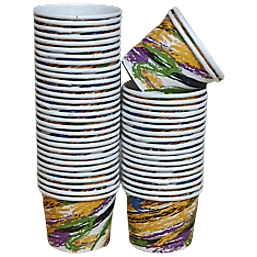 Buy Paricott Paper Cup - Mix Design, Assorted Colour, Eco-friendly ...