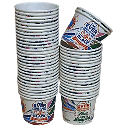 Buy Paricott Paper Cup - Mix Design, Assorted Colour, Eco-friendly ...