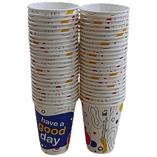 Buy Paricott Paper Cup - Mix Design, Assorted Colour, Eco-friendly ...