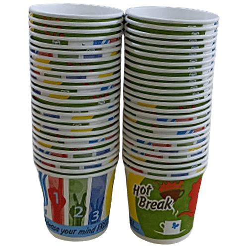 Buy Paricott Paper Cup - Mix Design, Assorted Colour, Eco-friendly ...