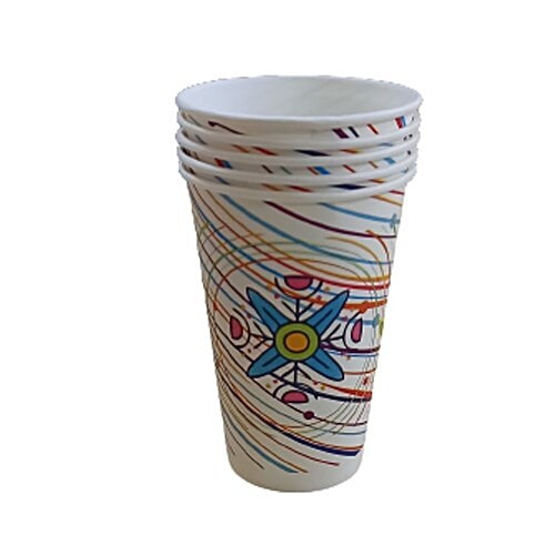 Buy Paricott Paper Cup - Mix Design, Assorted Colour, Eco-friendly ...