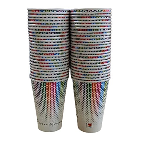 Buy Paricott Paper Cup - Mix Design, Assorted Colour, Eco-friendly ...