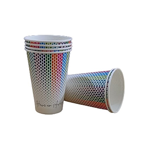 Buy Paricott Paper Cup - Mix Design, Assorted Colour, Eco-friendly ...