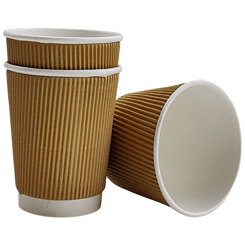Buy Paricott Paper Cup - Rippled, Buff, Eco-friendly, Biodegradable ...