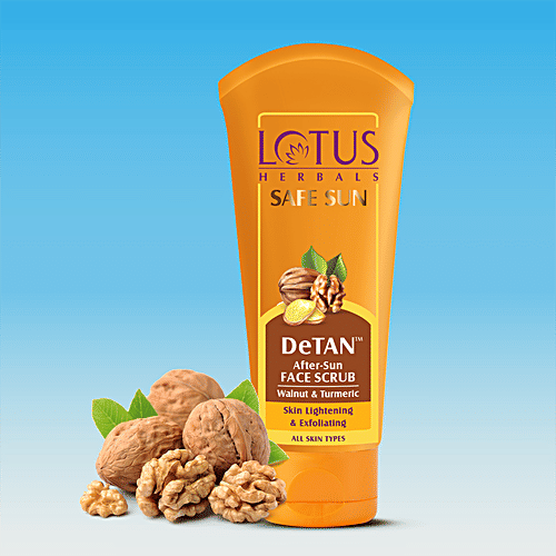 Buy Lotus Herbals Safe Sun Detan After-Sun Face Scrub - Walnut ...