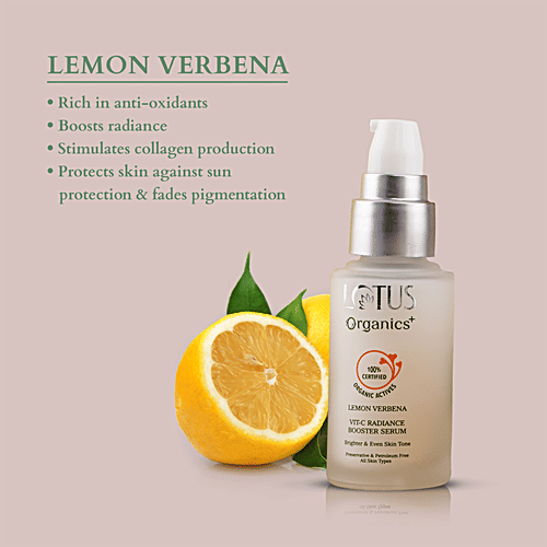 Buy Lotus Organics+ Vit-C radiance Booster Serum - Lemon Verbena ...