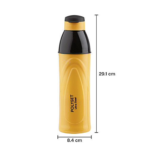 Buy Polyset Smarty PU Insulated Bottle - Yellow, Inner Steel Outer ...