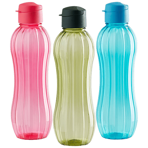 Buy Polyset Flame PET Plastic Bottle - Blue, Green & Pink Colours ...