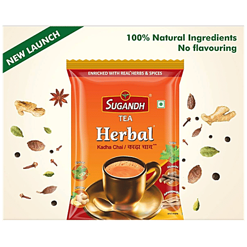 Buy SUGANDH Herbal Tea/Kadha Chai - With Elachi & Ginger, Rich In Taste ...