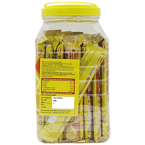 Buy Dukes Waffy - Orange Flavoured Creamy & Crunchy Sandwich Wafer ...